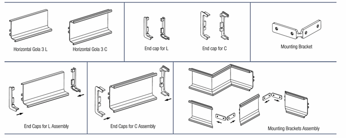 Ebco L Gola Profile Horizontal 3 MTR - H 58mm – KYZO